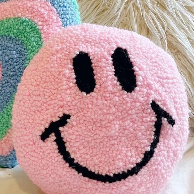 Smiley Face Pillow - Etsy