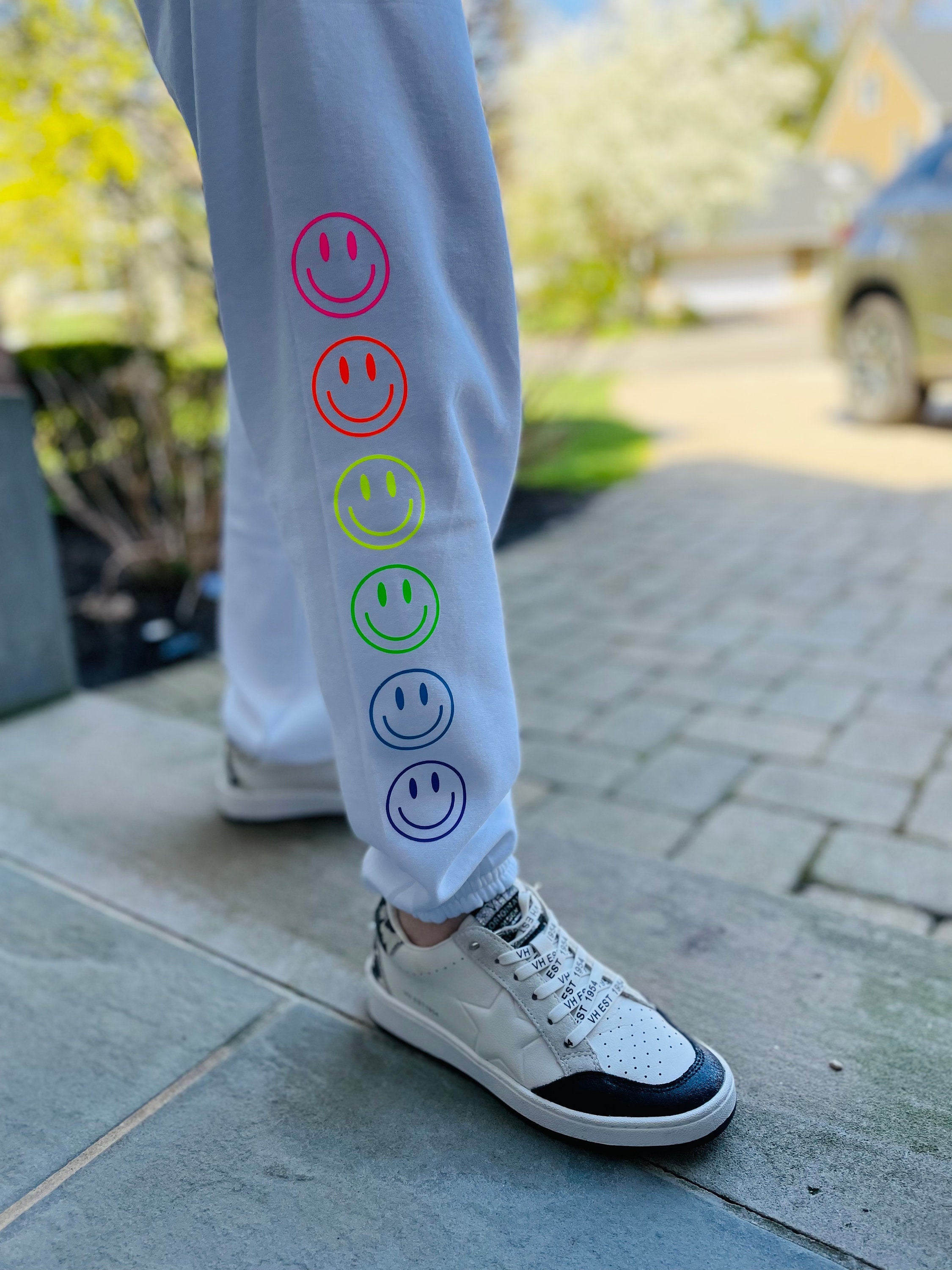 All Smiles Neon Sweatpants - Etsy