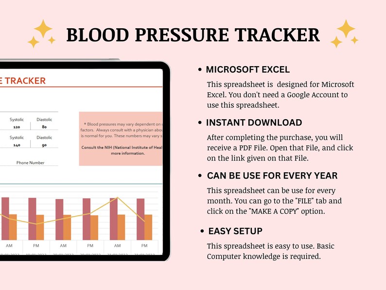 Ultimate Blood Pressure Tracker Excel Sheet | Hypertension | Personal ...