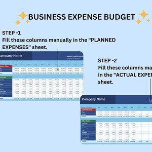 Business Budget Expense Excel Sheet | Finance Expense Tracker | Excel ...