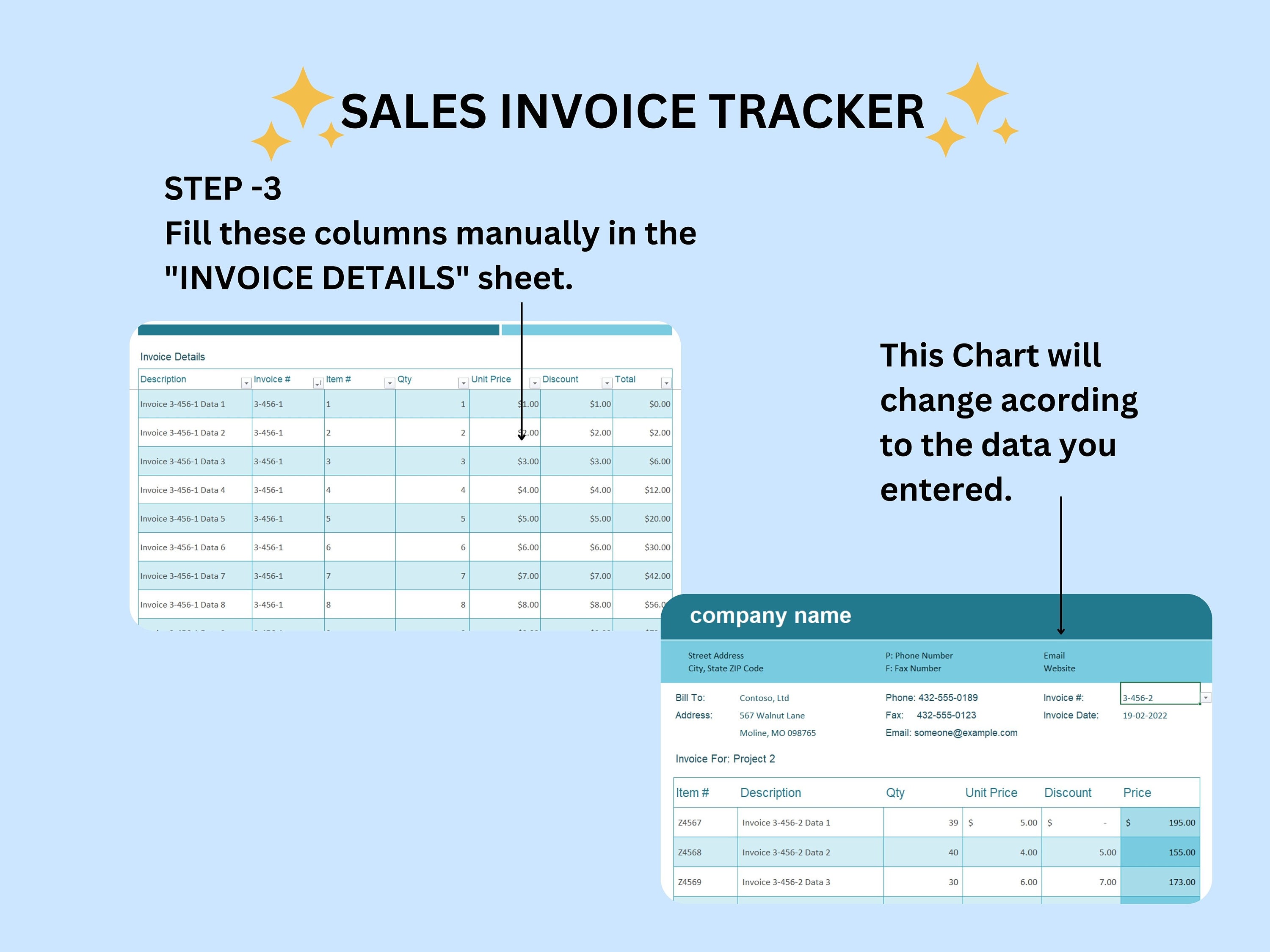 Invoice Tracker Excel Template Invoice Tracker Spreadsheet Etsy