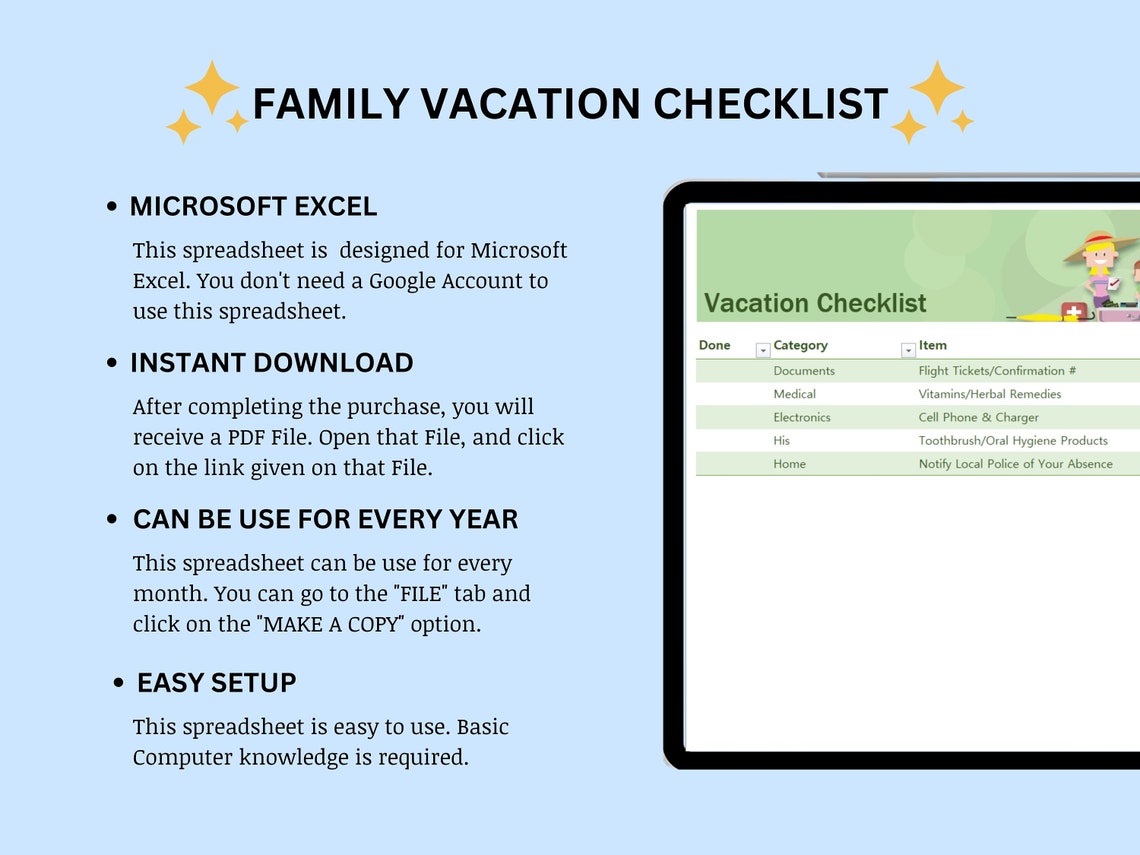 Travel Planner Excel Sheet Template | Travel Budget Spreadsheet ...