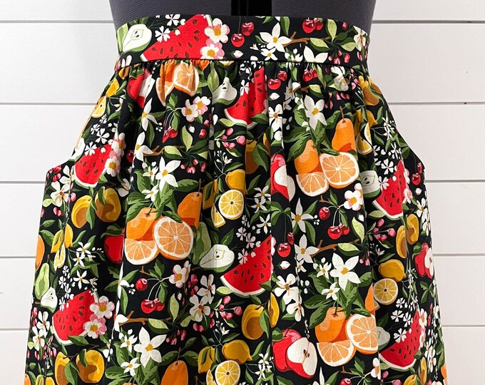 Colorful Fruits Skirt With Pockets - Short Length - Cute Sweet Handmade ...
