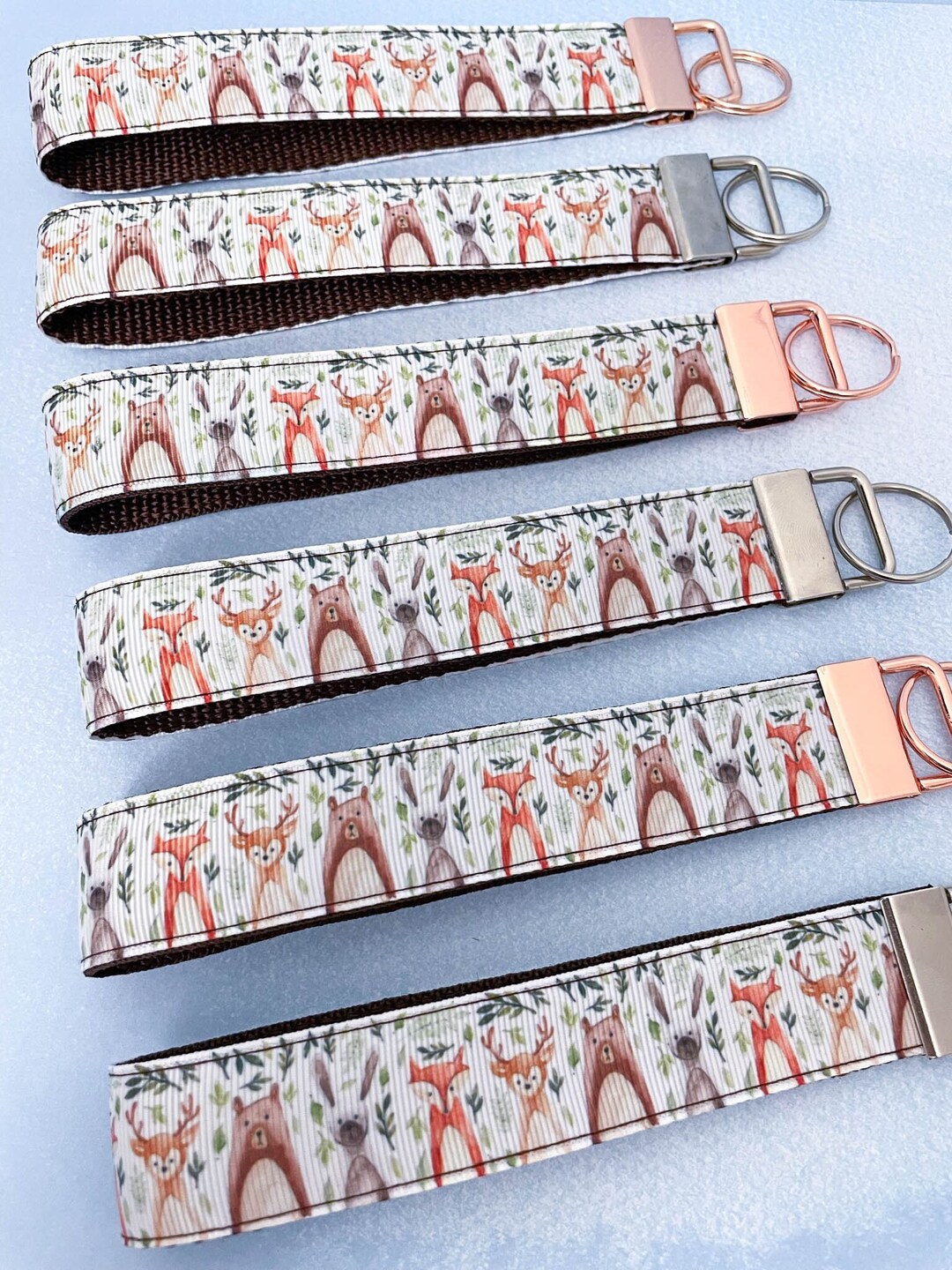 Forest Friends Key Fob / Wristlet / Wrist Keychain / Cute Forest ...