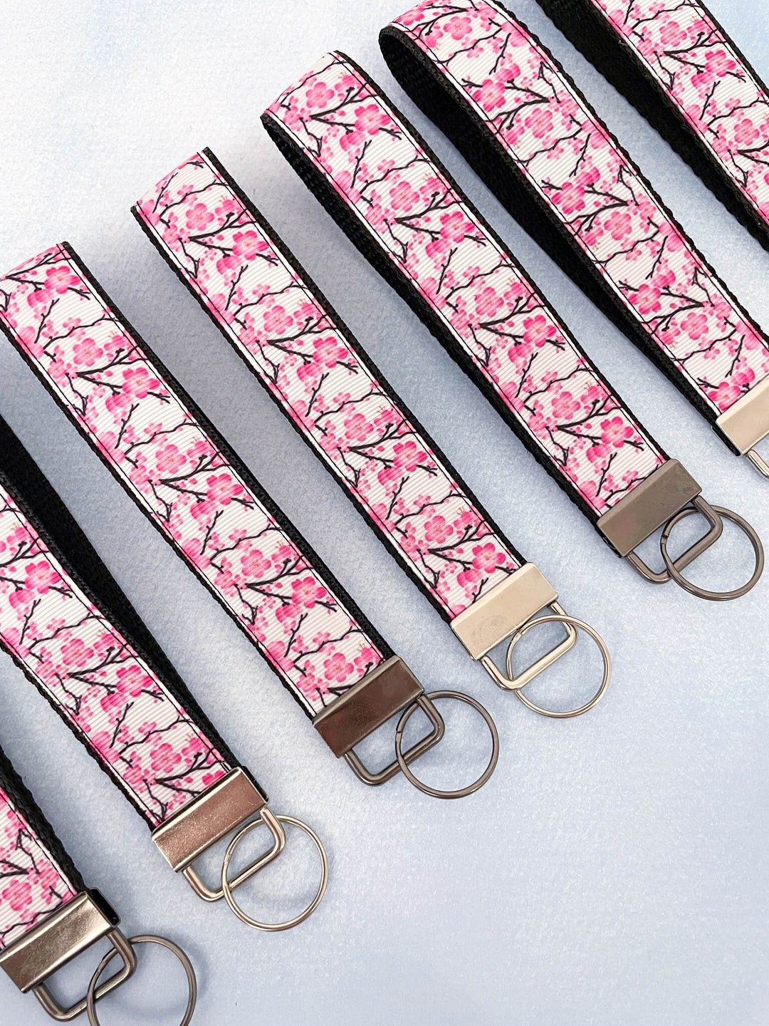 Cherry Blossom Key Fob / Sakura Wristlet / Wrist Keychain / Key Fob ...