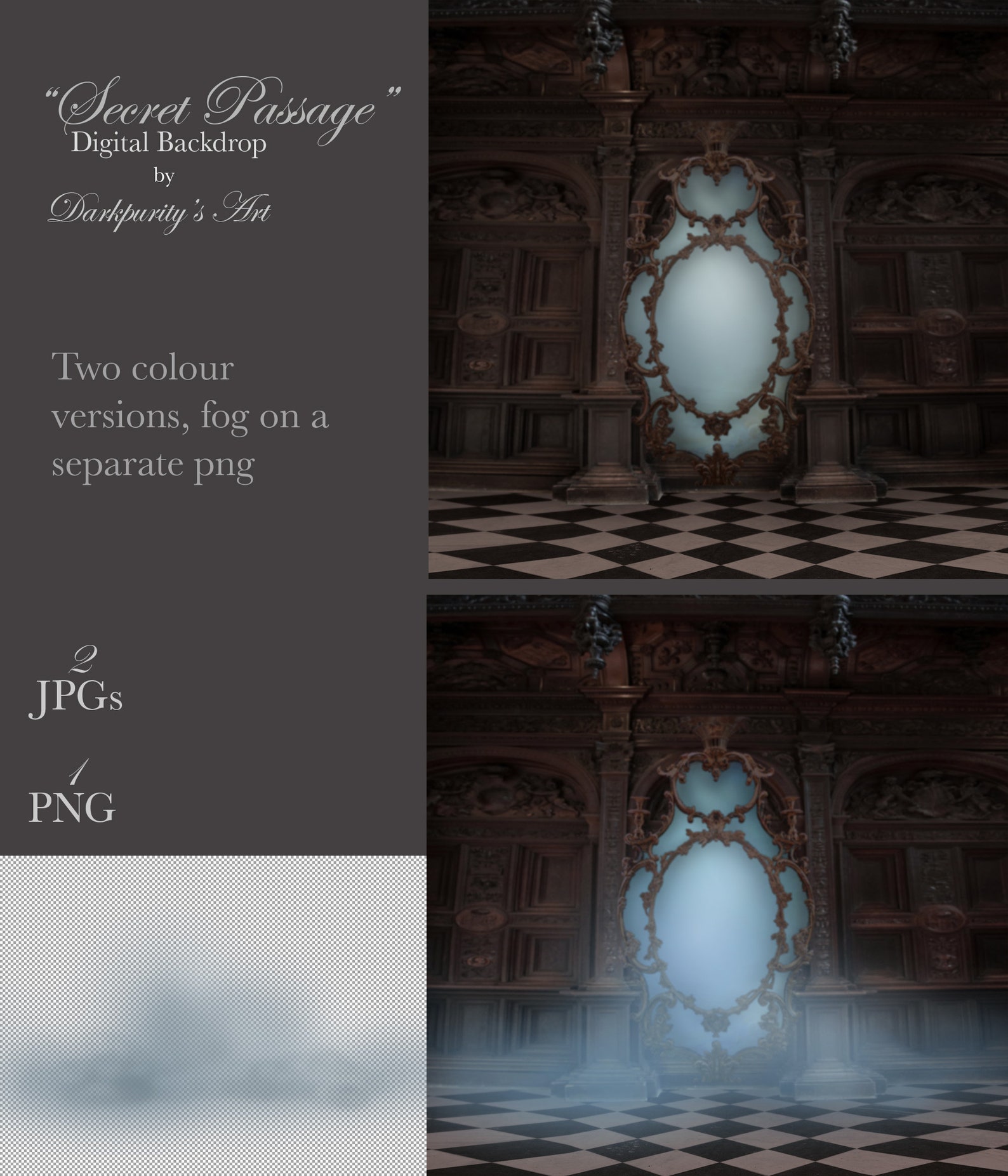 Secret Passage Digital Backdrop Background for Photoshop - Etsy India