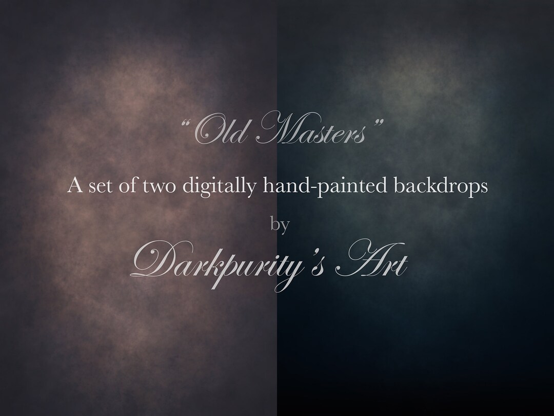 Old Masters A Set of Two Hand-painted Digital Backdrops Backgrounds ...