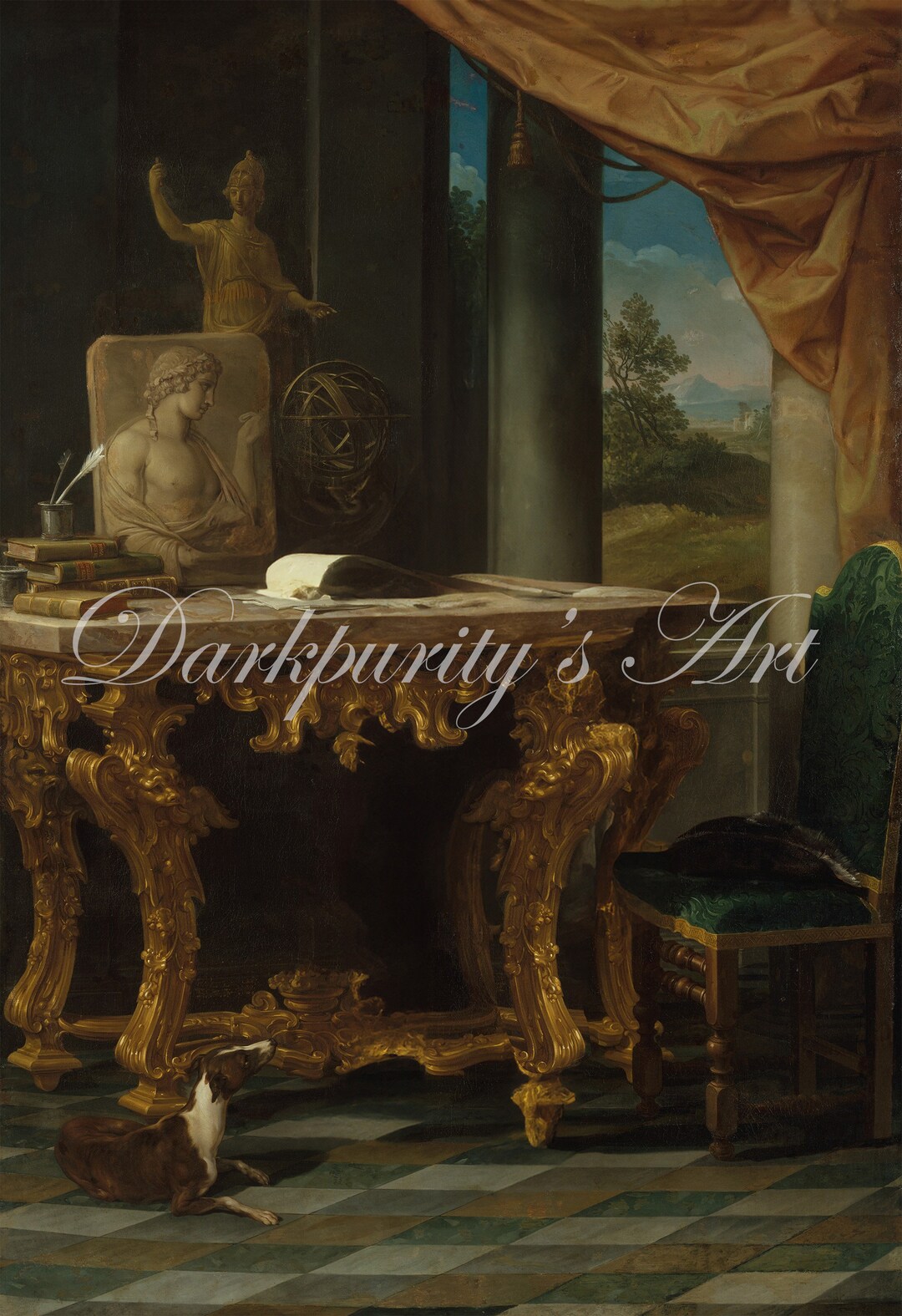 Study Digital Backdrop Background for Photoshop - Etsy