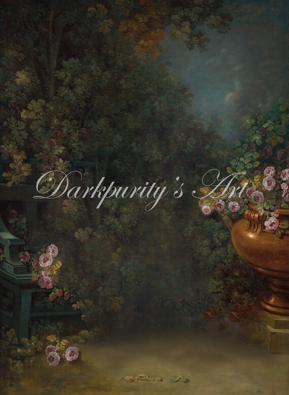 Rose Garden Digital Backdrop Background for Photoshop - Etsy