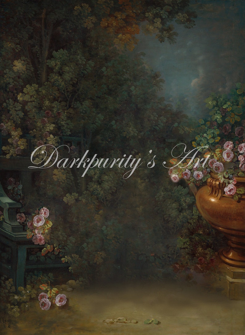 Rose Garden Digital Backdrop Background for Photoshop - Etsy