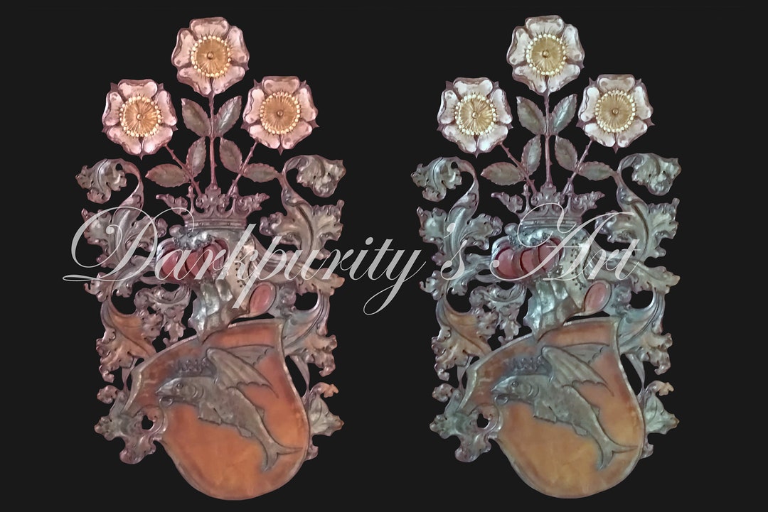 Two Renaissance Crests Emblems Pngs Overlays - Etsy