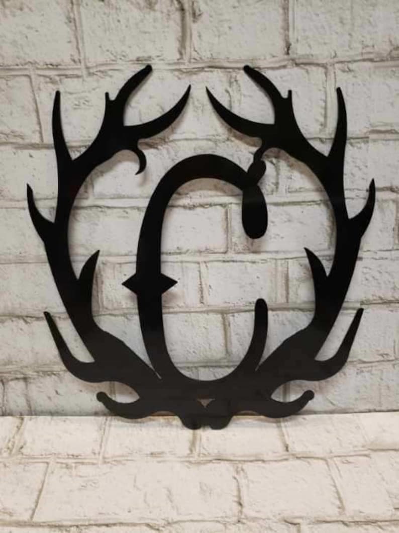 Antler Wreath Dxf Files Plasma Cut All Letters and Bare Wreath - Etsy