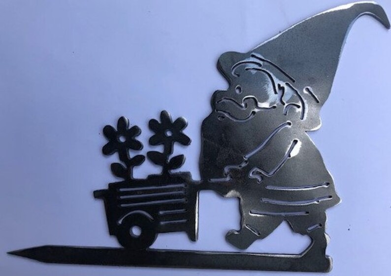 Metal Gnome Garden Art - Etsy