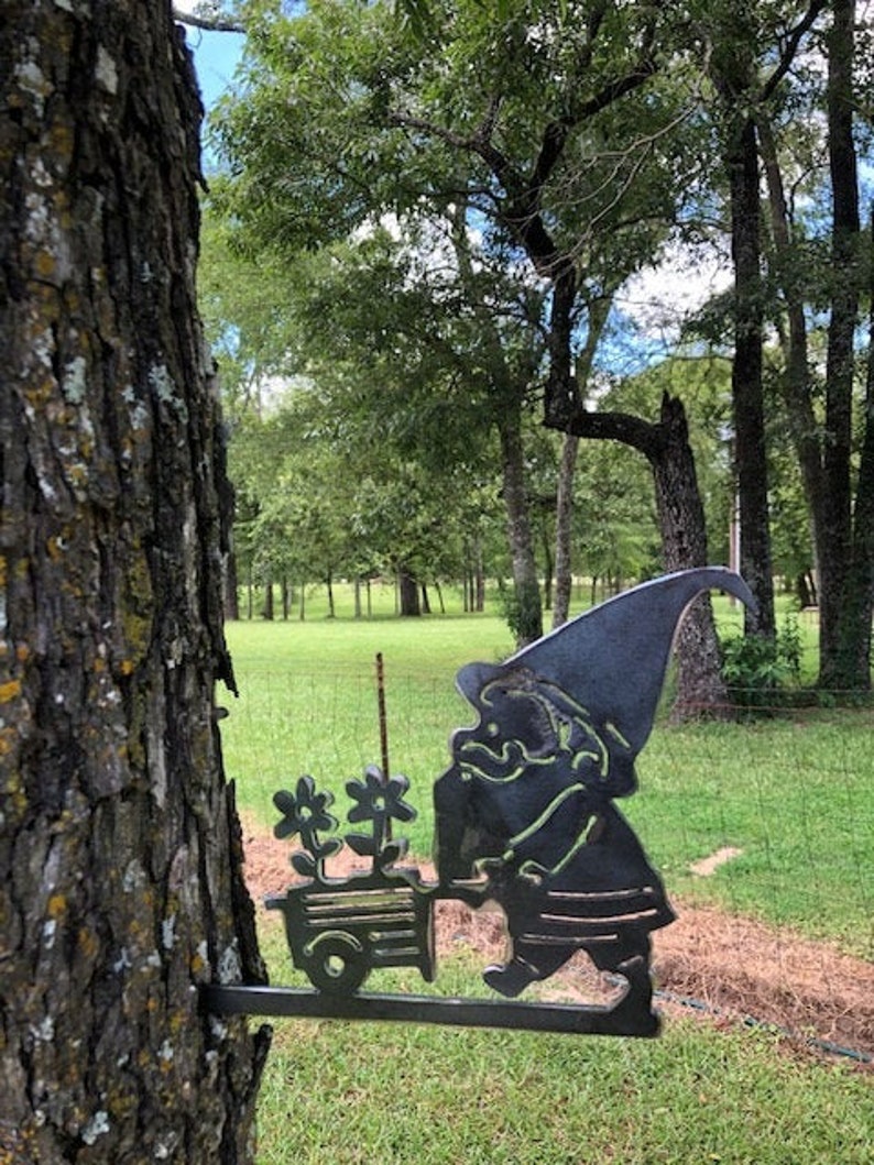 Metal Gnome Garden Art - Etsy
