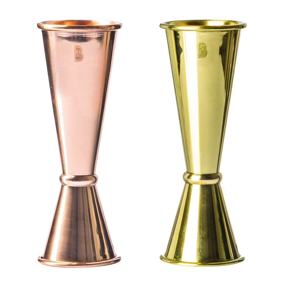 Real Copper and Brass Japanese Jiggers | Precision Cocktail Measure ...