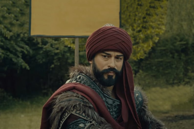 Kurulus Osman Sarik Burgandy Turban of Osman Bey Dirilis - Etsy