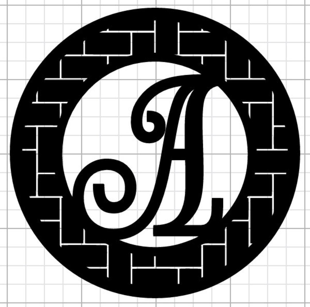 Brick Background Single Letter Monogram - Etsy