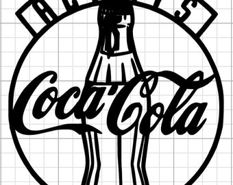 Coca-cola Red Circle Bottle Vinyl Sticker - Etsy