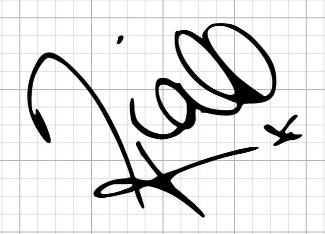 Niall Horan Transparent Signature