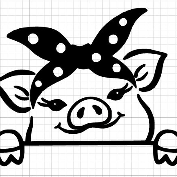 Pig Sticker Decal - Etsy