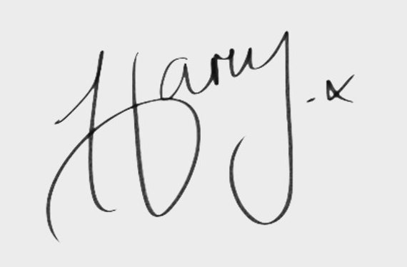 Harry Styles Autograph Vinyl Sticker | Etsy
