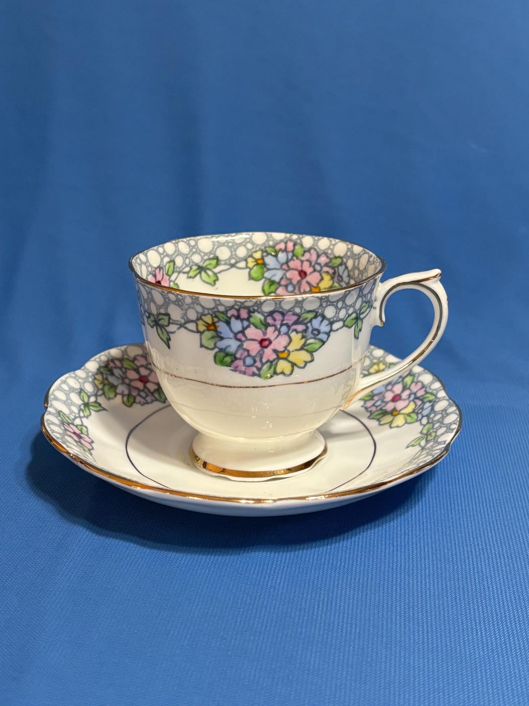 Royal Albert Crown China Tea Cup and Saucer - Etsy
