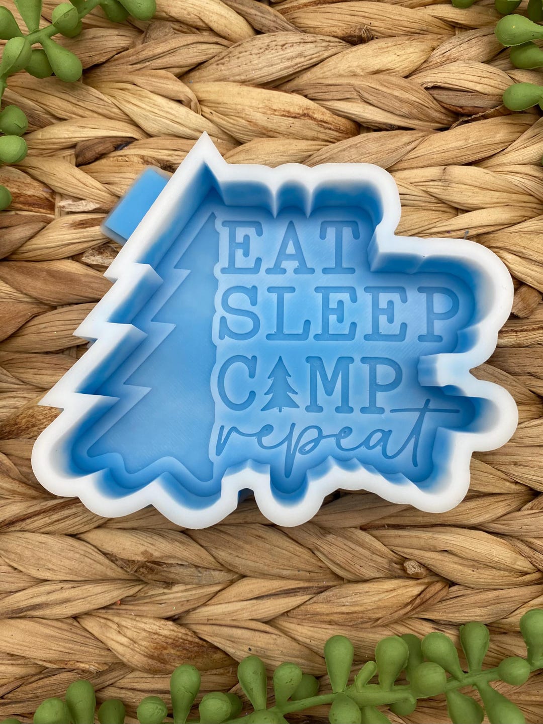 Eat Sleep Camp Repeat Freshie Silicone Mold, Freshie Making Supplies ...