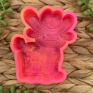 Cowboy Cow Freshie Mold, Western Freshie Molds for Men, Bestselling Guy ...