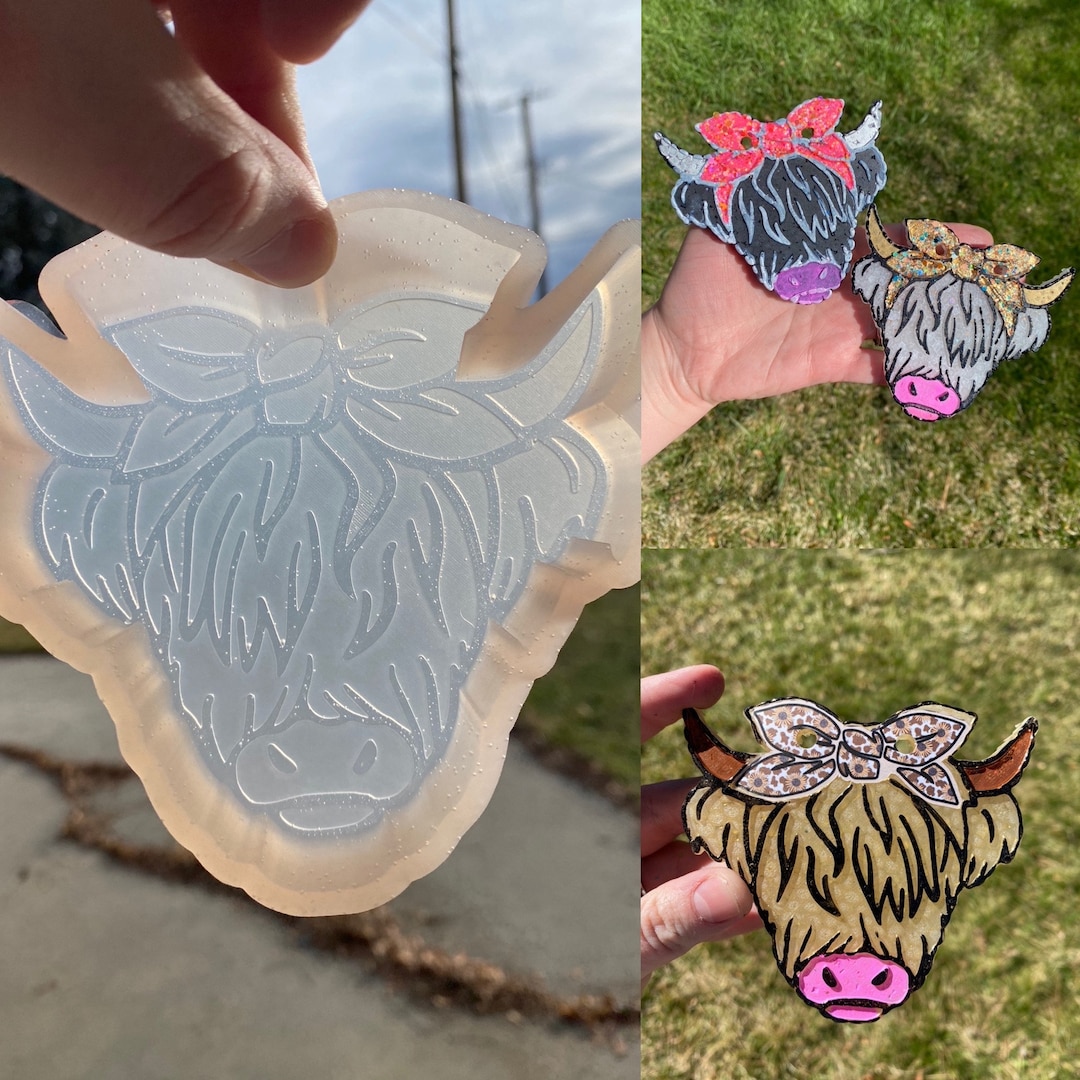 Highland Cow Freshie Mold, Cardstock Silicone Molds, Freshie Molds for ...