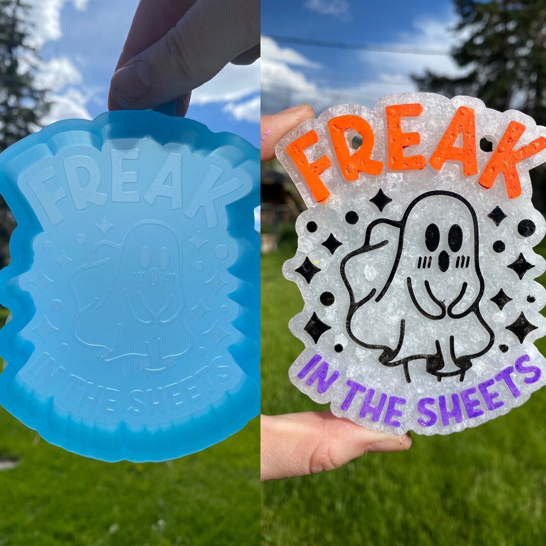 Freak in the Sheets Ghost Mold, Halloween Freshie Mold, Fall Freshie ...