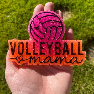 Volleyball Mama Freshie Silicone Mold, Volleyball Mom Aroma Bead Mold ...