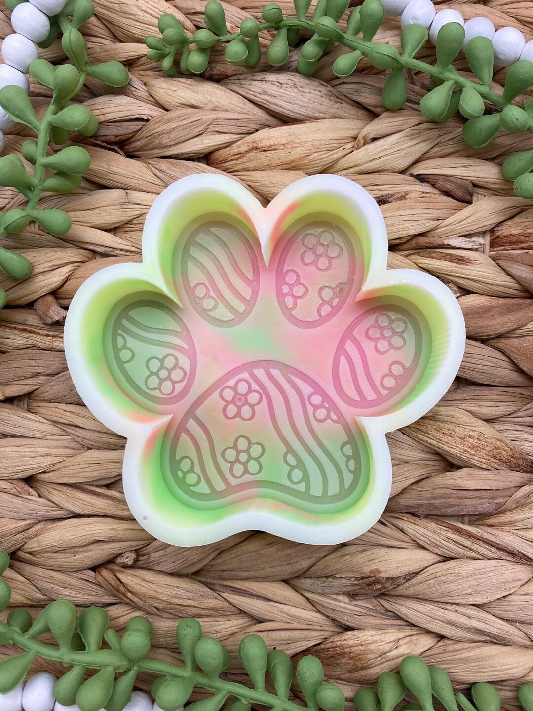 Paw Print Freshie Mold, Retro Paw Silicone Mold, Dog Mom Freshie Mold ...