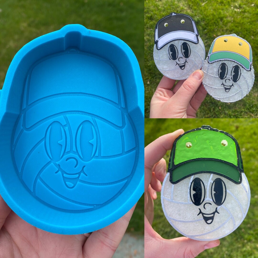 Volleyball Dad Mold, Sport Freshie Molds, Team Silicone Mold, Father's ...