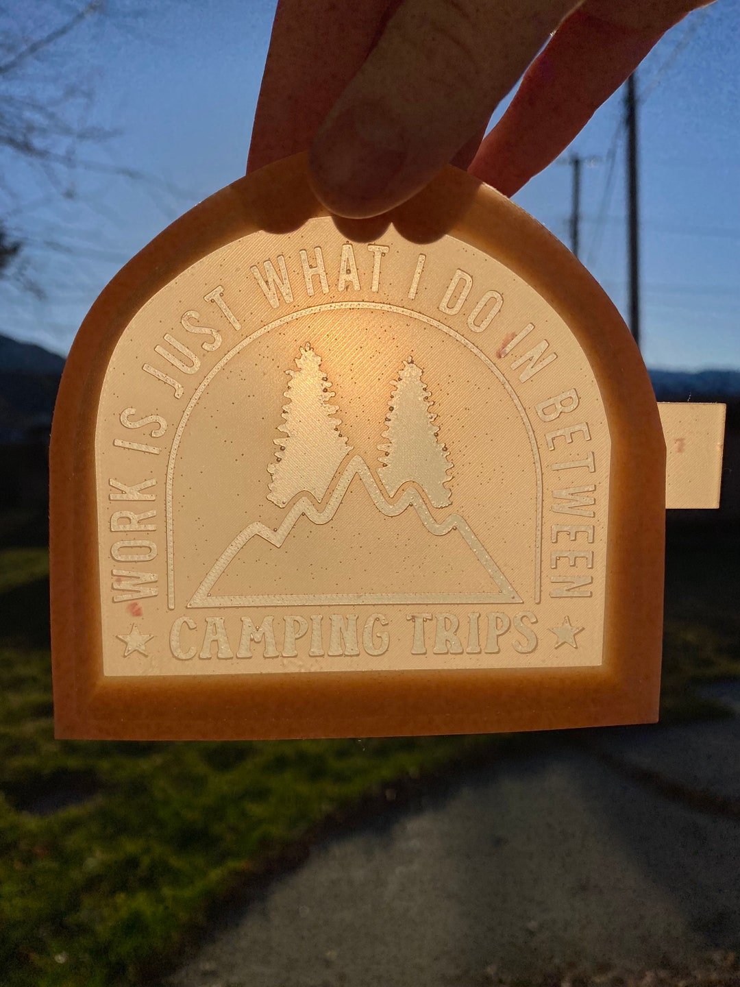 Work is What I Do in Between Camping Trips Freshie Silicone Mold ...