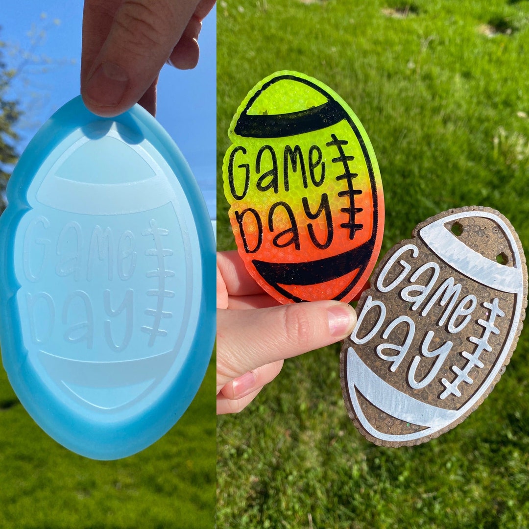 Game Day Football Mold, Sports Freshie Mold, Fantasty Football Silicone ...