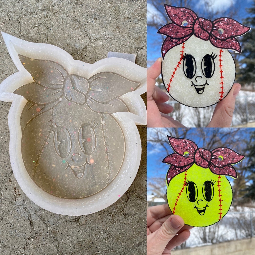 Baseball Mama Freshie Silicone Mold, Softball Mom Aroma Bead Molds ...