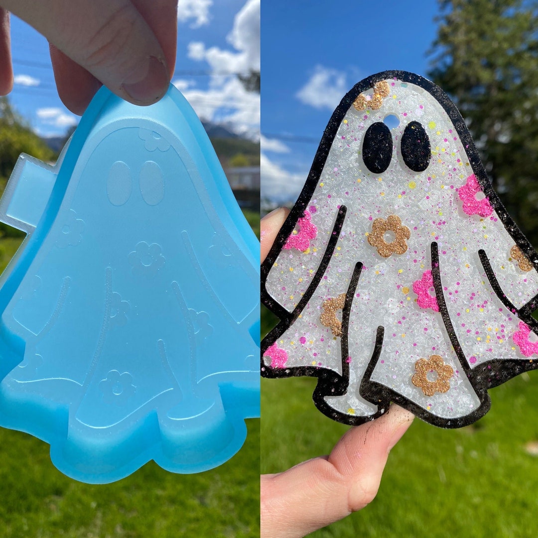 Flower Ghost Mold, Halloween Freshie Mold, Fall Freshie Mold, Ghost ...