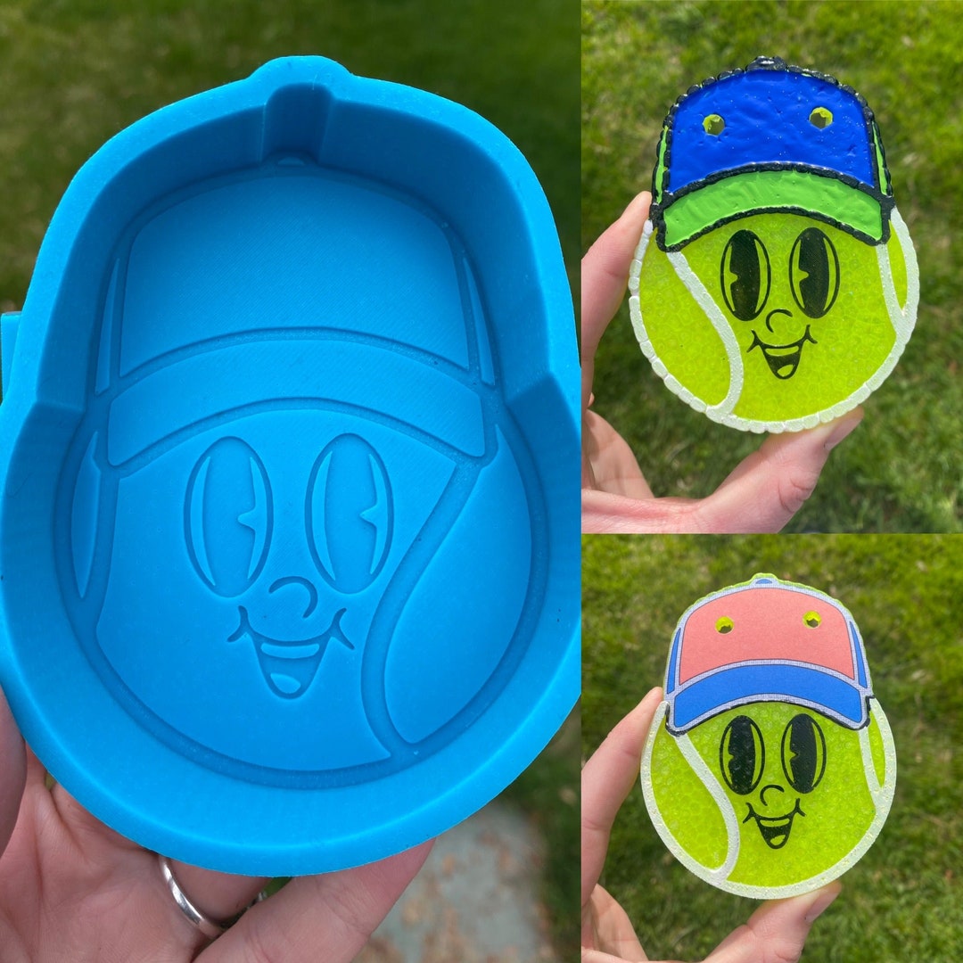 Tennis Ball Dad Mold, Cardstock Freshie Mold, Sport Silicone Mold ...