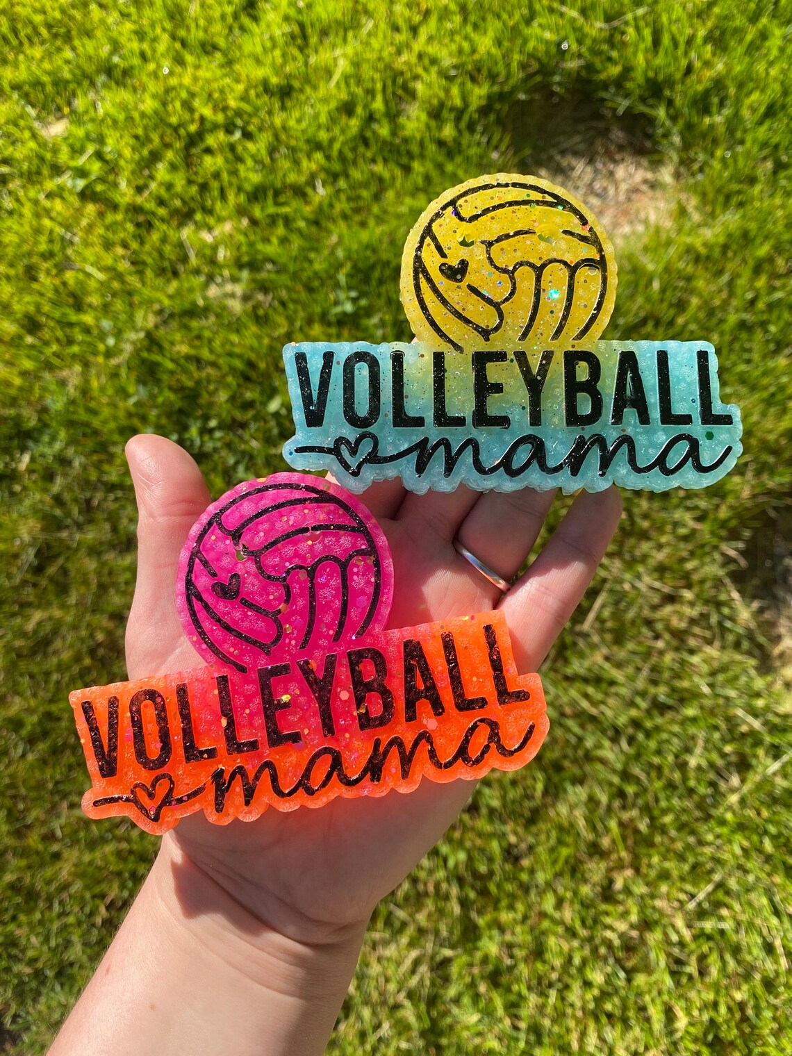 Volleyball Mama Freshie Silicone Mold, Volleyball Mom Aroma Bead Mold ...