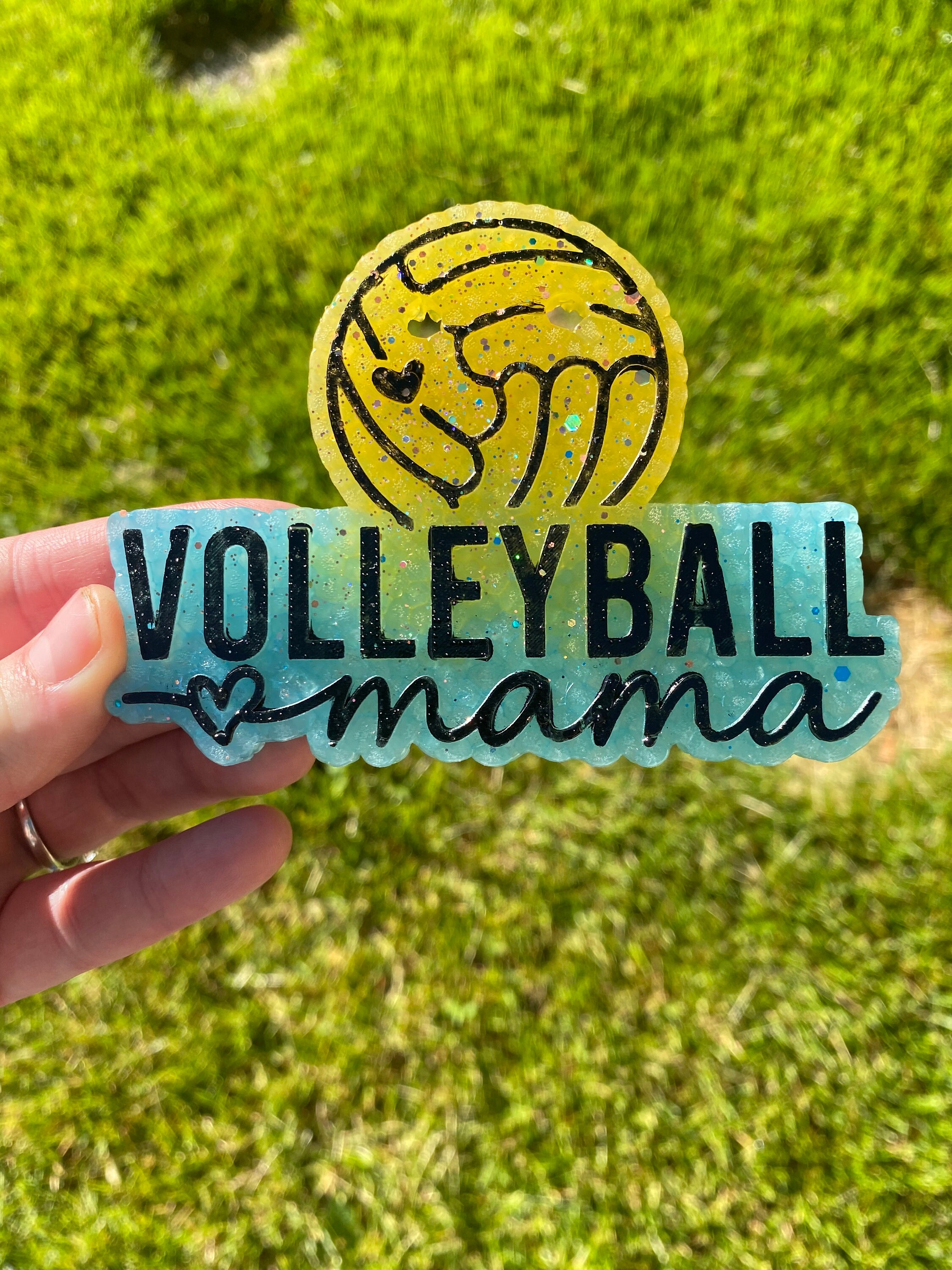 Volleyball Mama Freshie Silicone Mold, Volleyball Mom Aroma Bead Mold ...