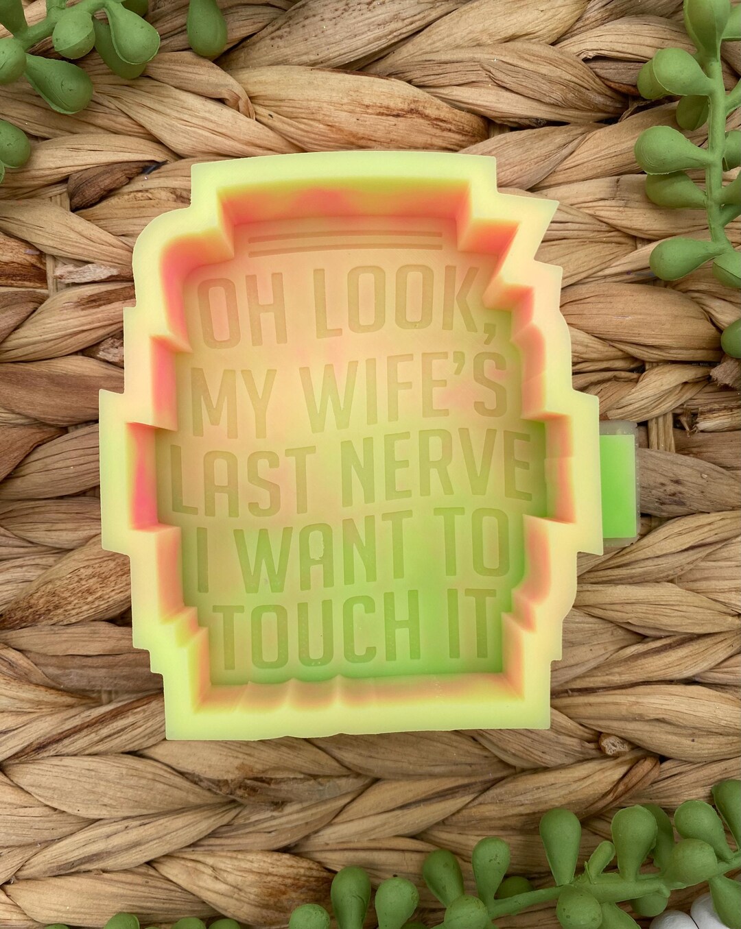 My Wife's Last Nerve Mold, Funny Husband Freshie Mold, Dad Joke ...