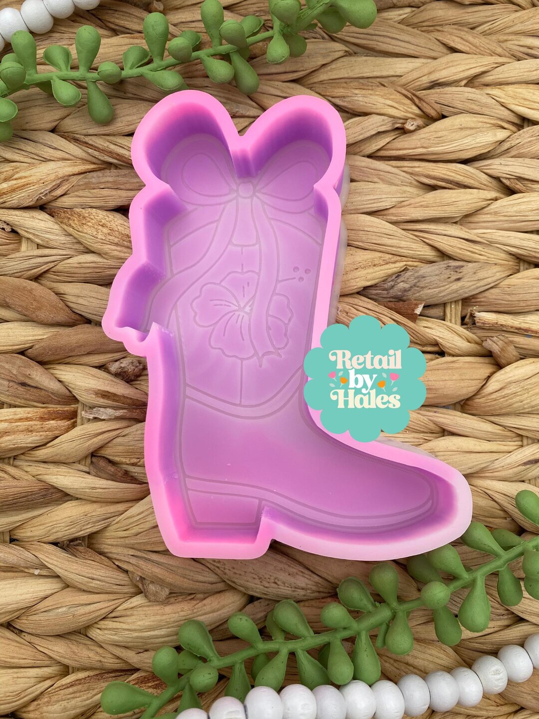Hibiscus Cowboy Boot Mold, Western Summer Freshie Molds, Beach Silicone ...
