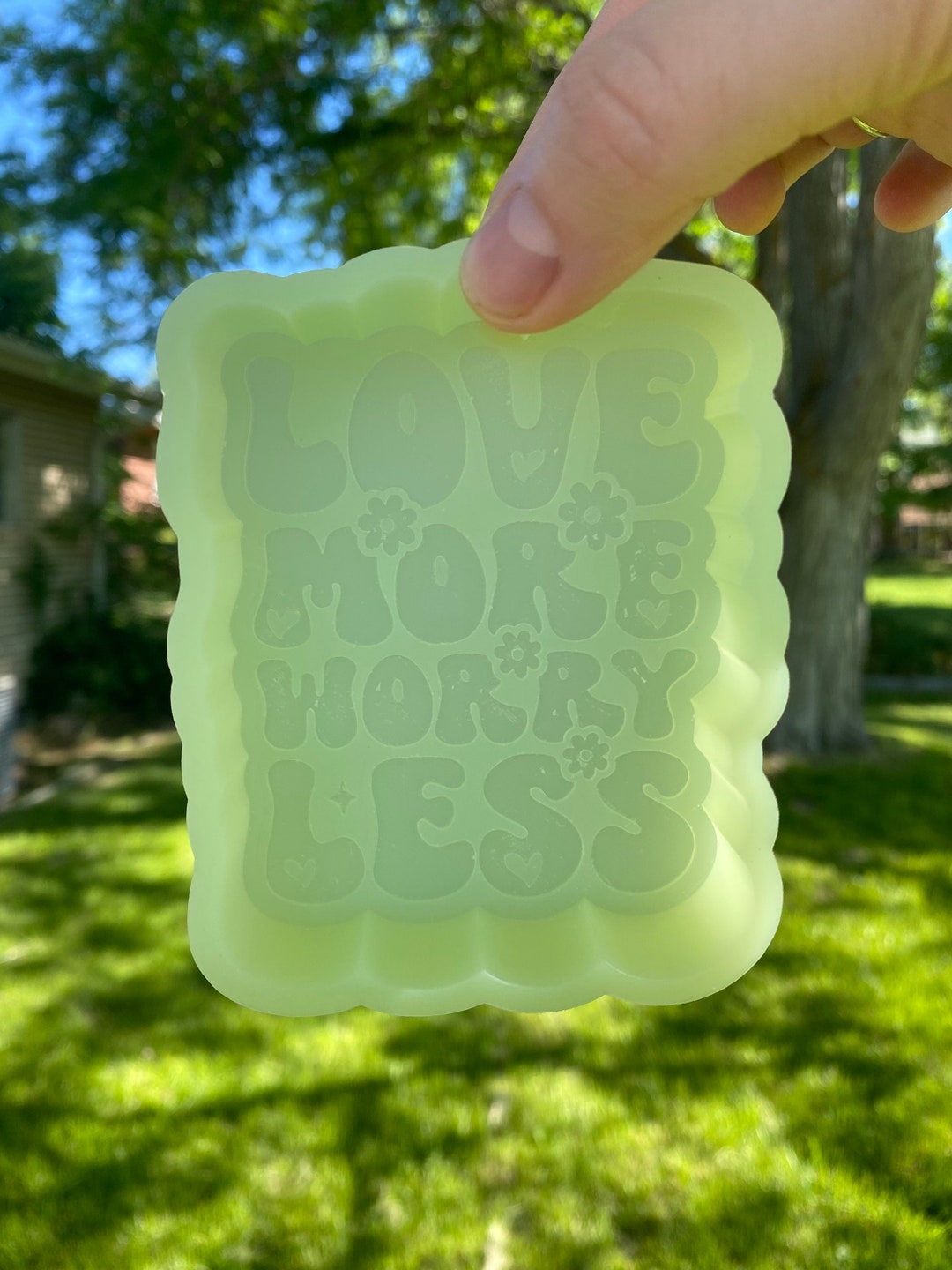 Love More Worry Less Mold, Mental Health Freshie Mold, Depression ...