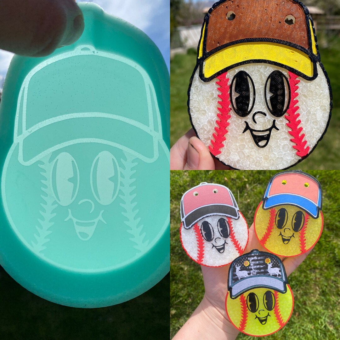 Baseball / Softball Dad Mold, Baseball Freshie Silicone Mold, Softball ...