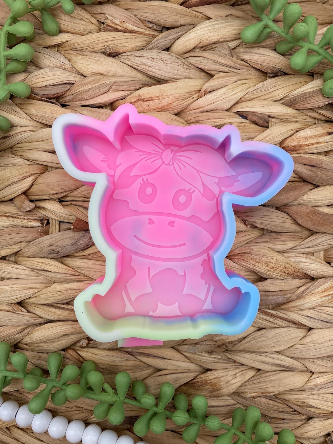Cow With Bow Freshie Mold, Western Freshie Molds, Country Molds, Best ...