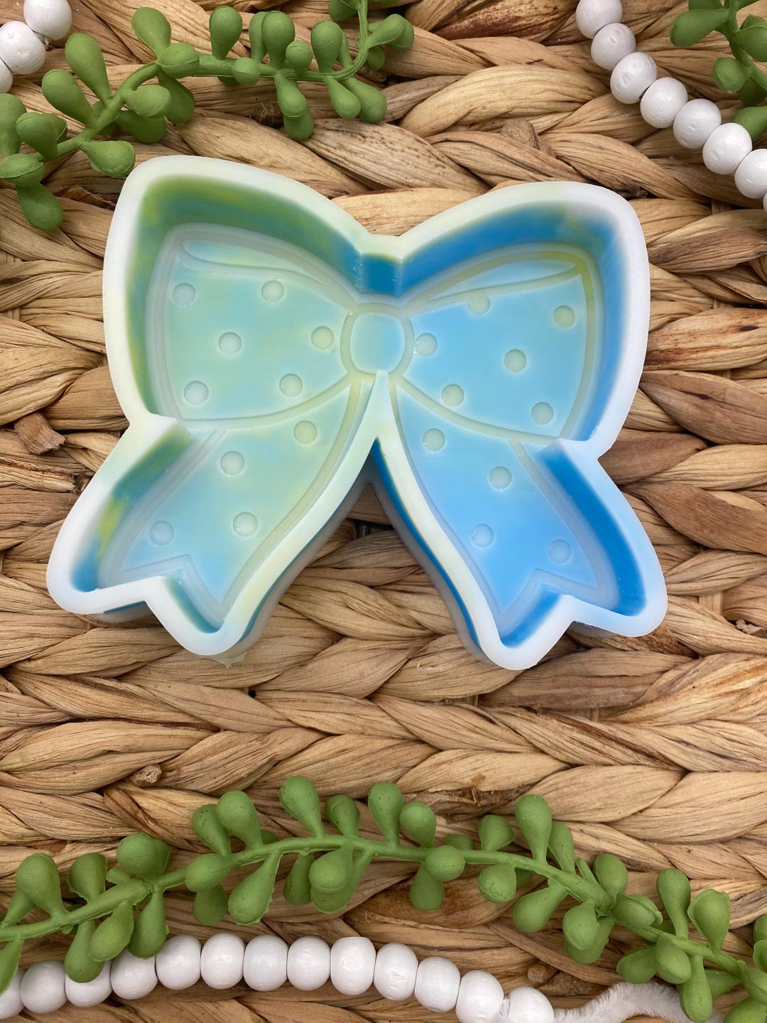 Polka Dot Bow Freshie Silicone Mold, Coquette Bow Molds for Soap ...