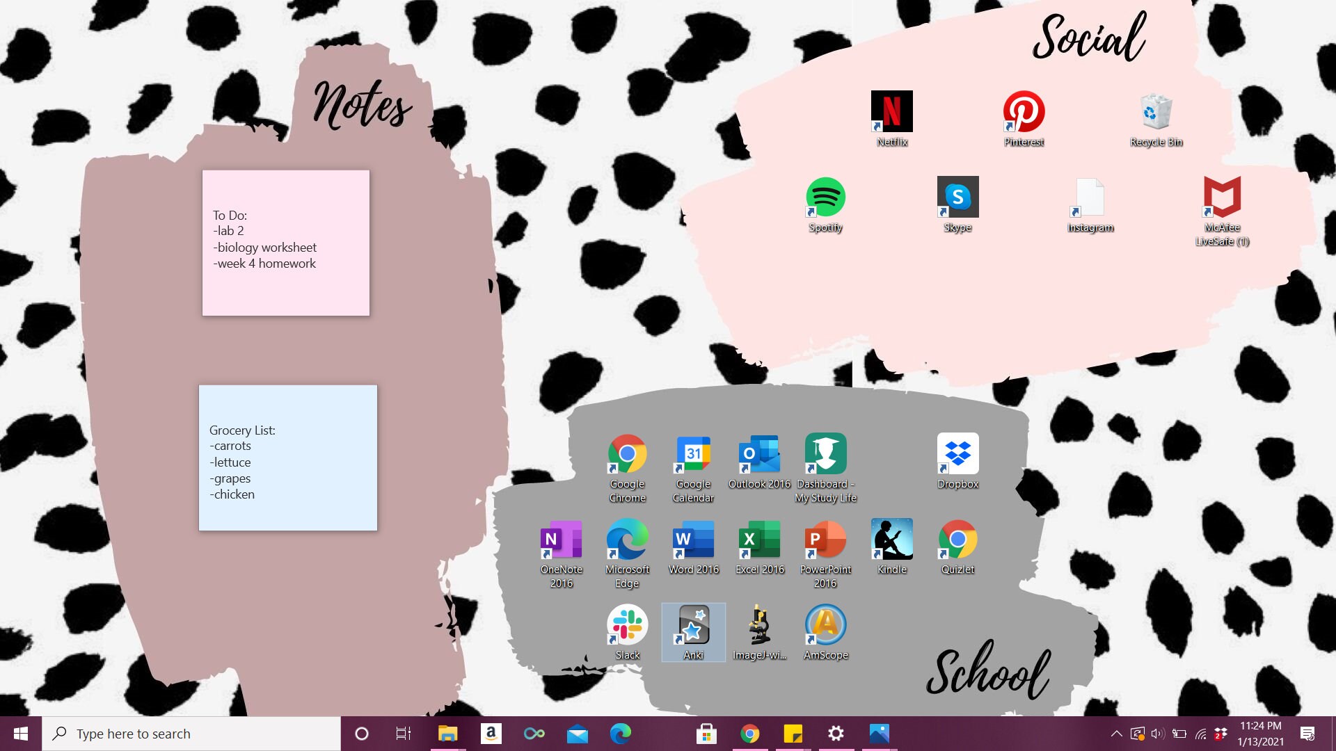 Preppy Student Organizational Desktop Background - Etsy