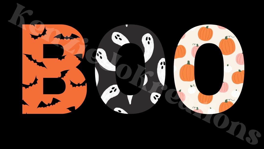 BOO Halloween Desktop Wallpaper - Etsy