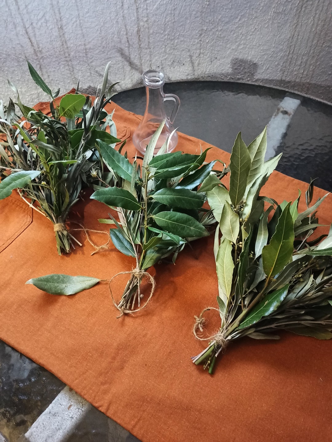 Dried Natural Greenery Mix Bouquet, Tropic Foliage Bunch Mini ...
