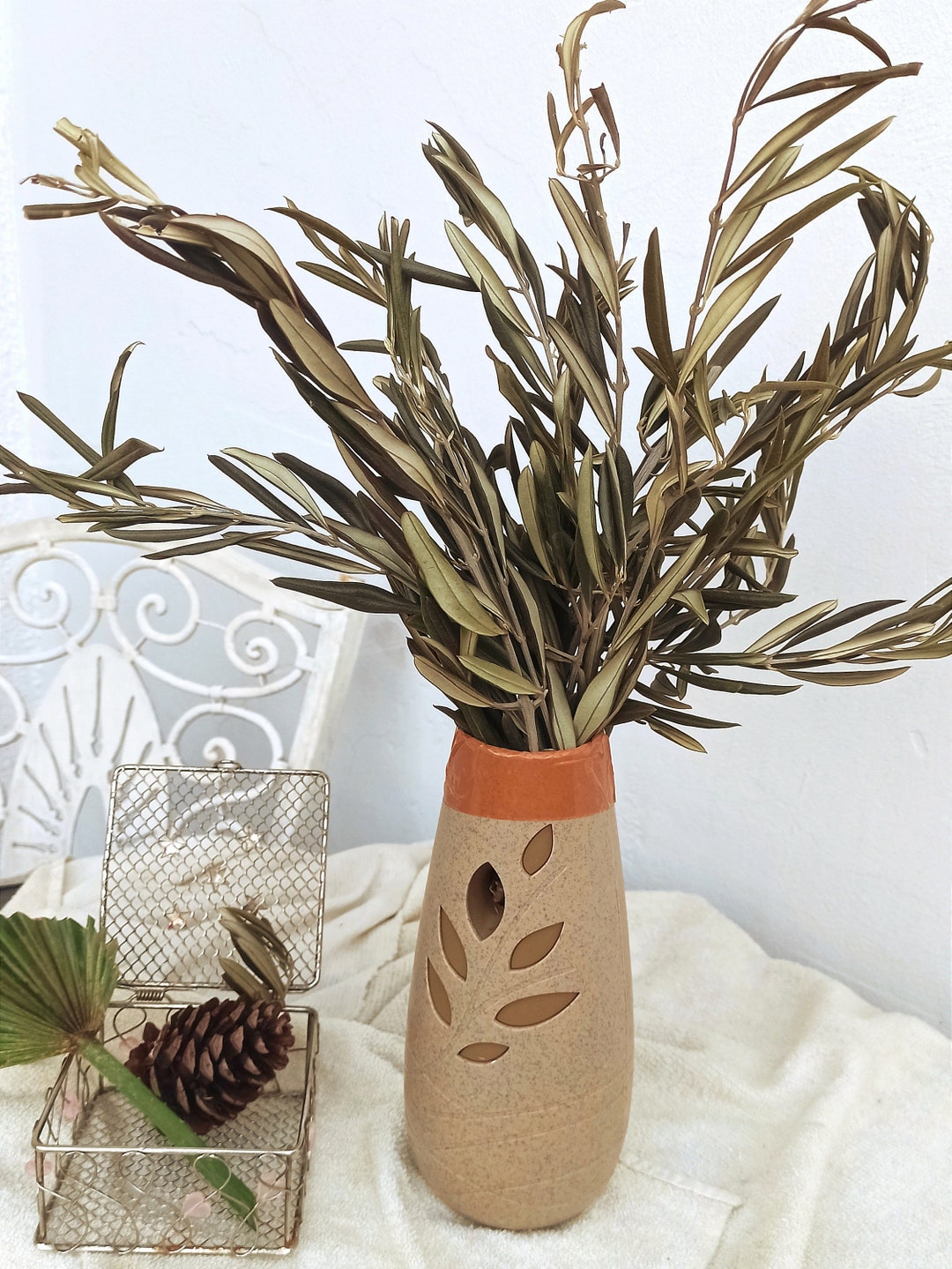 Dried Natural Olive Bunch, 10 Branches Organic Olive, Olive-earthy ...